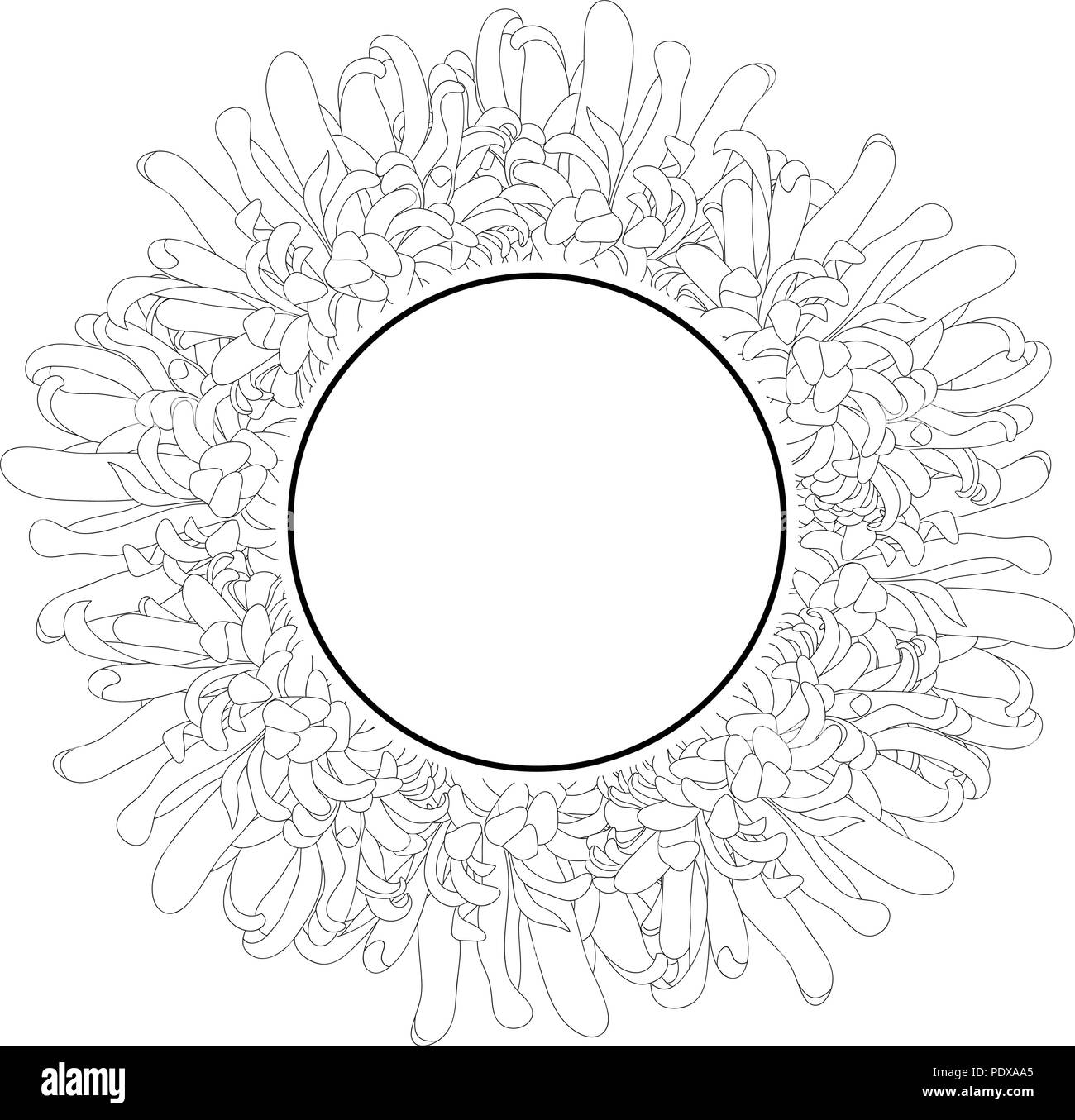 Japanese Flower Outline Great Wave With Hibiscus Flower Drawing In The