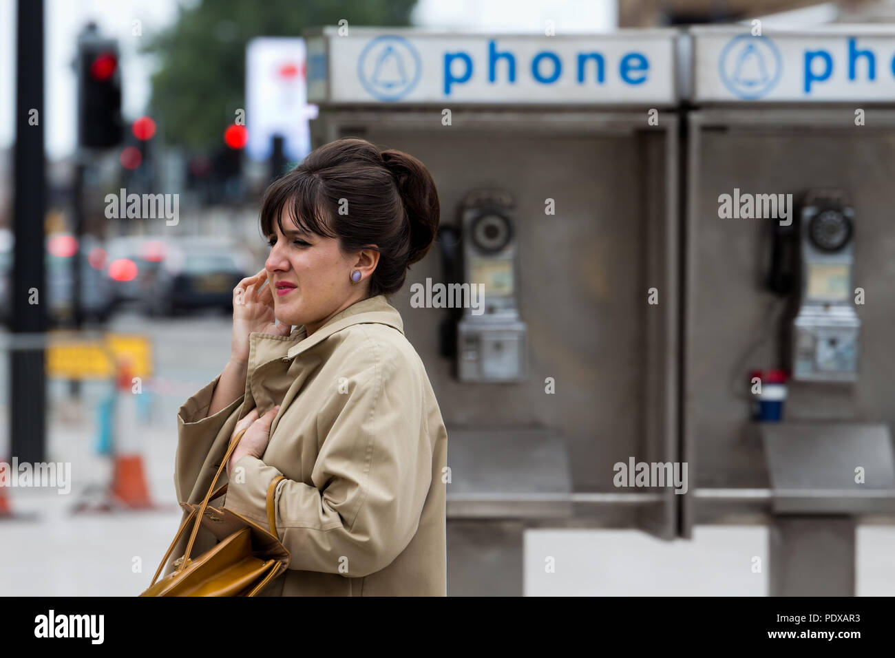 American phone booth hi-res stock photography and images - Alamy