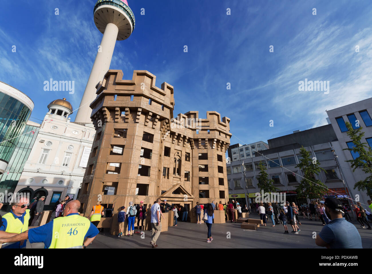 Liverpool's lost castles being built entirely from cardboard boxes ...