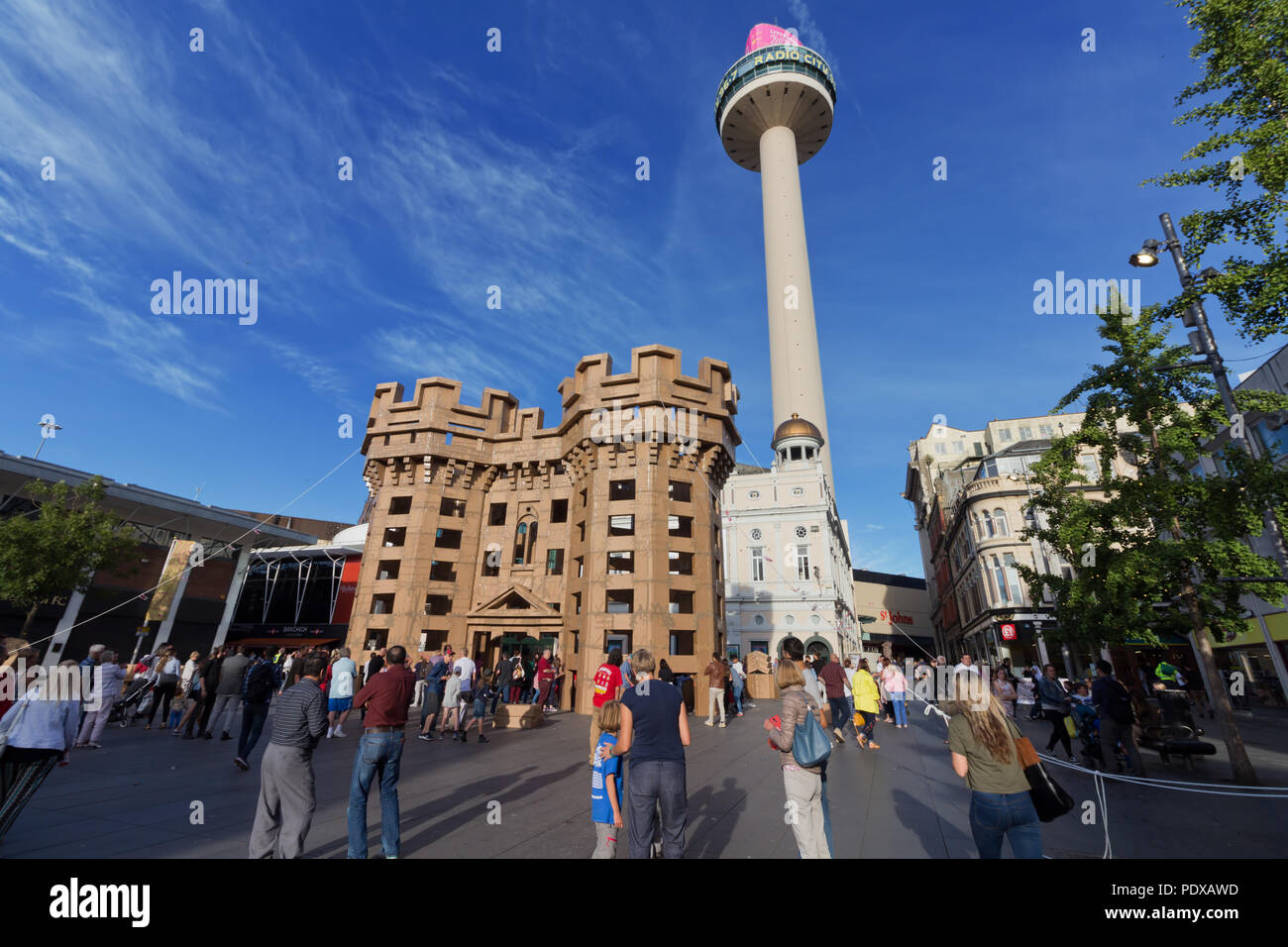 Liverpool's lost castles being built entirely from cardboard boxes ...