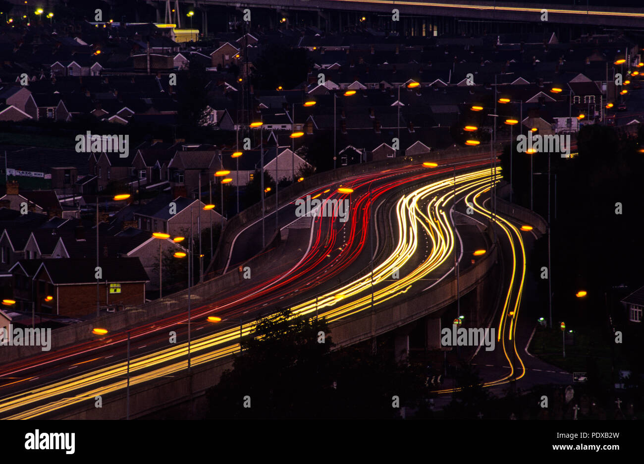 M4 motorway at night hi-res stock photography and images - Alamy