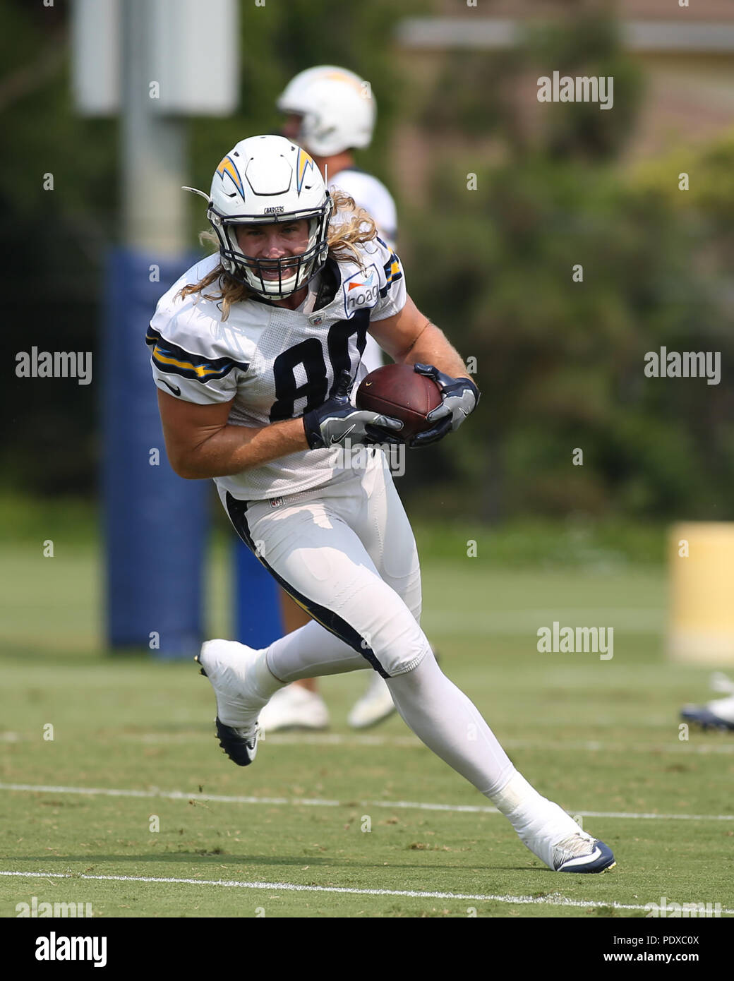 August 09, 2018 Costa Mesa, CA...Los Angeles Chargers tight end Sean ...