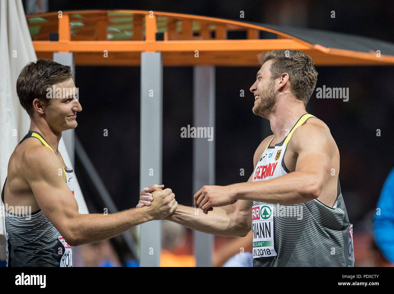 Winner Thomas ROEHLER (Rohler) l. (GER / 1st place) and Andreas HOFMANN ...