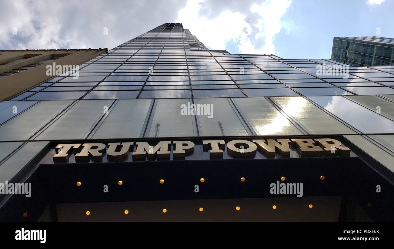 Trump tower building New York, View up Stock Photo - Alamy