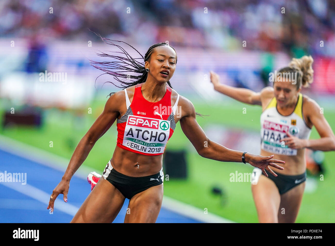 Berlin, Germany. August 10, 2018: Sarah Atcho of Â Switzerland during ...