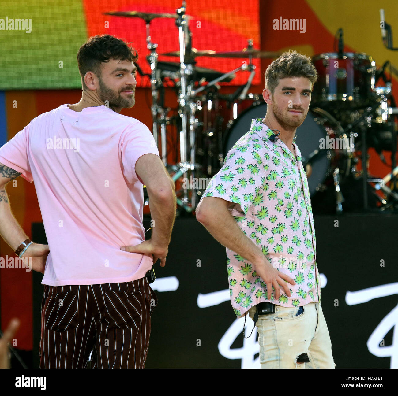 New York City, New York, USA. 10th Aug, 2018. (L) ALEX PALL and (R ...