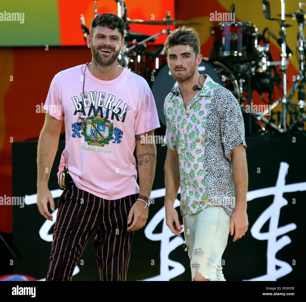 New York City, New York, USA. 10th Aug, 2018. (L) ALEX PALL and (R ...