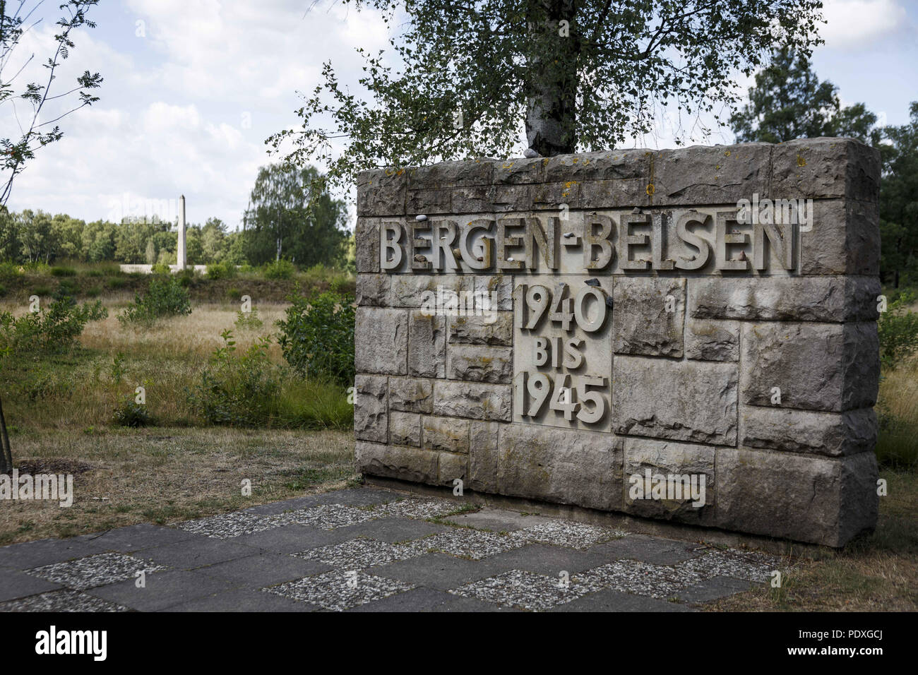August 10, 2018 - Belsen, Lower-Saxony, Germany - The memorial Bergen ...