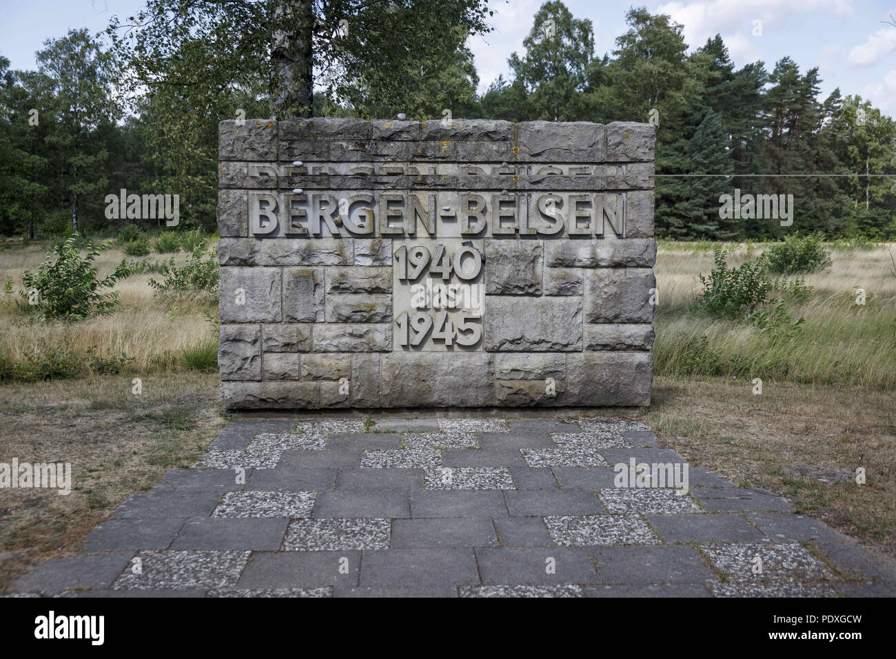 August 10, 2018 - Belsen, Lower-Saxony, Germany - The memorial Bergen ...