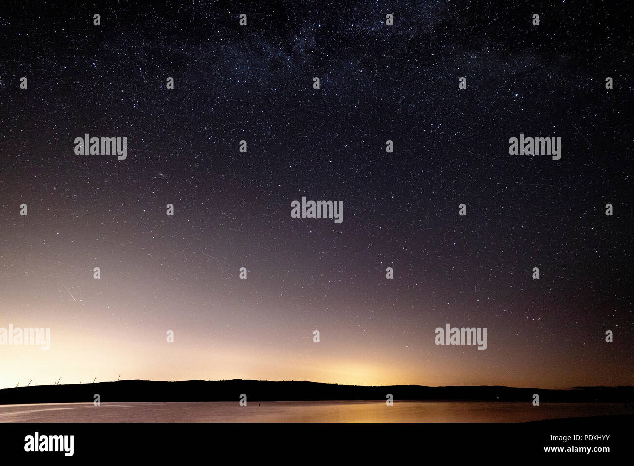 A Perseid meteor from the Perseids meteor shower 2018 flying across the ...