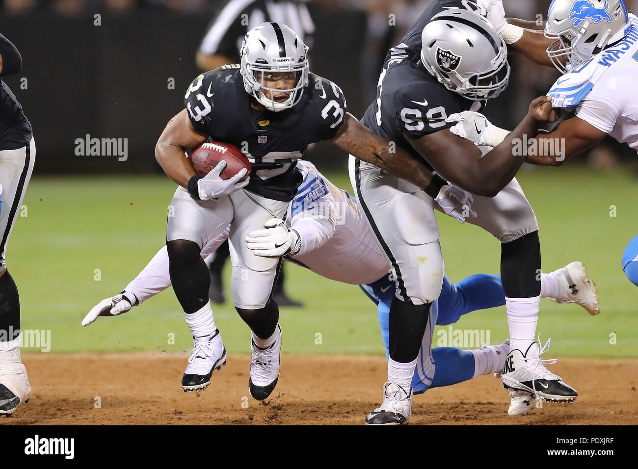 August 10, 2018: Oakland Raiders running back DeAndre Washington (33 ...