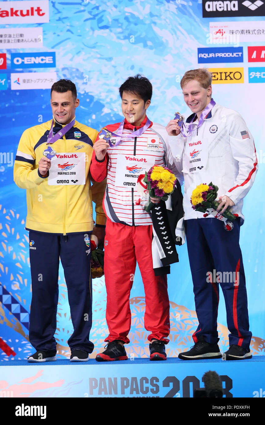 Tokyo, Japan. 10th Aug, 2018. (L-R) Leonardo De Deus (BRA), Daiya Seto ...