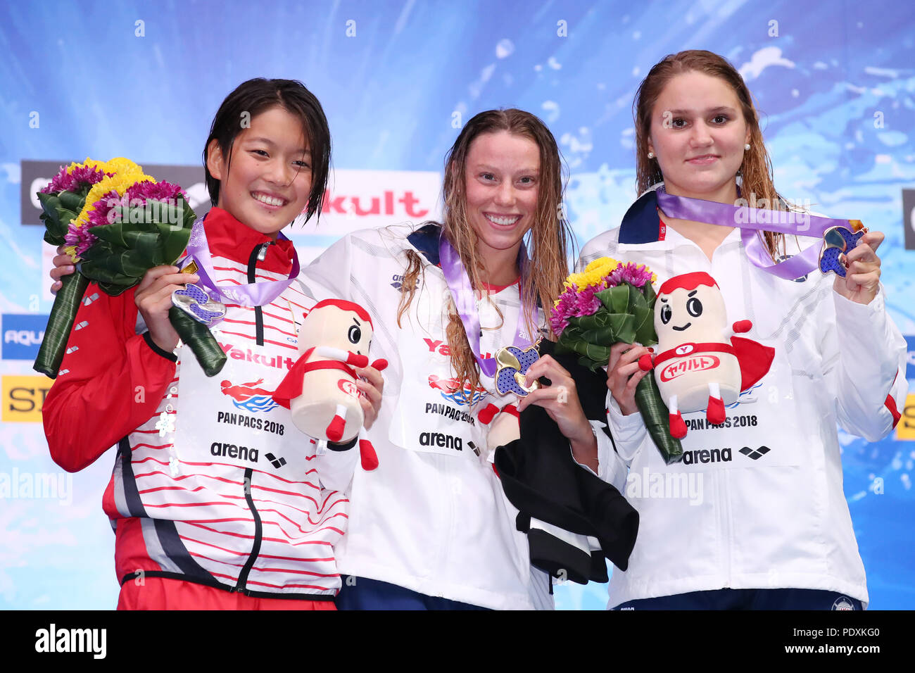 Tokyo, Japan. 10th Aug, 2018. (L to R) Sachi Mochida (JPN), Flickinger ...