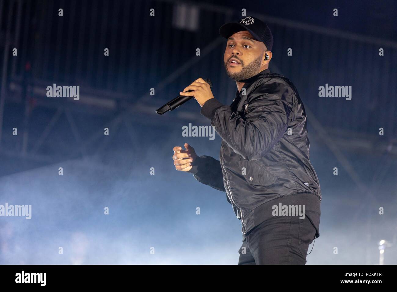 San Francisco, California, USA. 10th Aug, 2018. THE WEEKND (ABEL ...