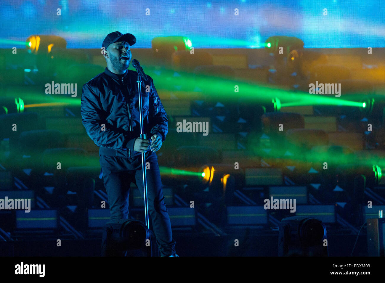 San Francisco, California, USA. 10th Aug, 2018. THE WEEKND (ABEL ...