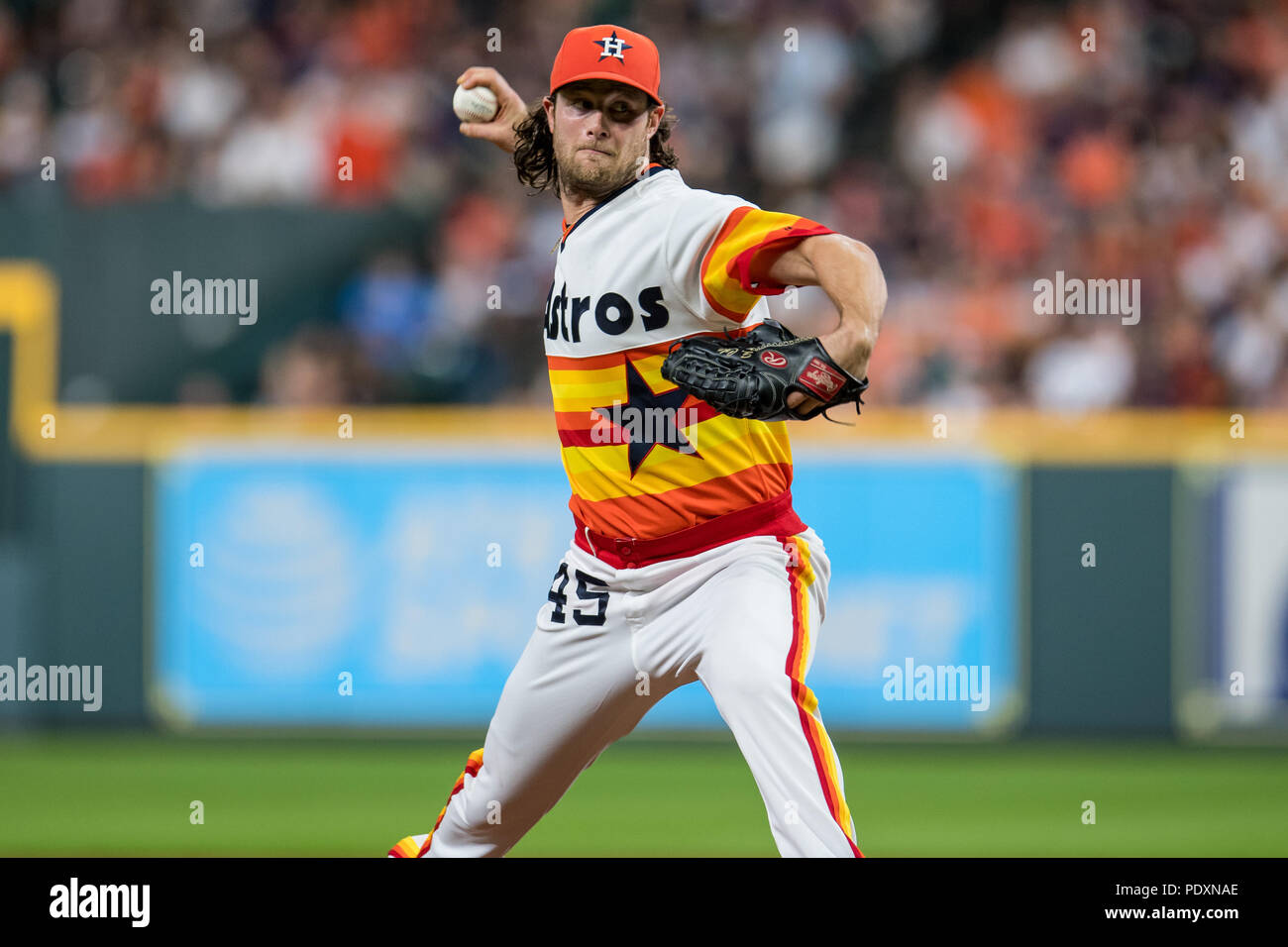 August 10, 2018: Houston Astros starting pitcher Gerrit Cole (45 ...