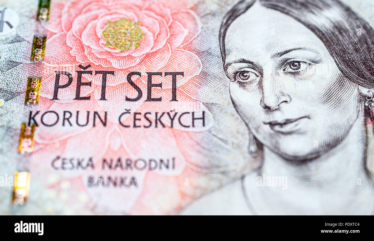 Czech bank note close up hi-res stock photography and images - Alamy