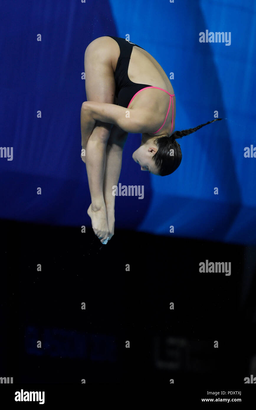 Russia's Mariia Poliakova competing in the Women's 1m Springboard Final ...