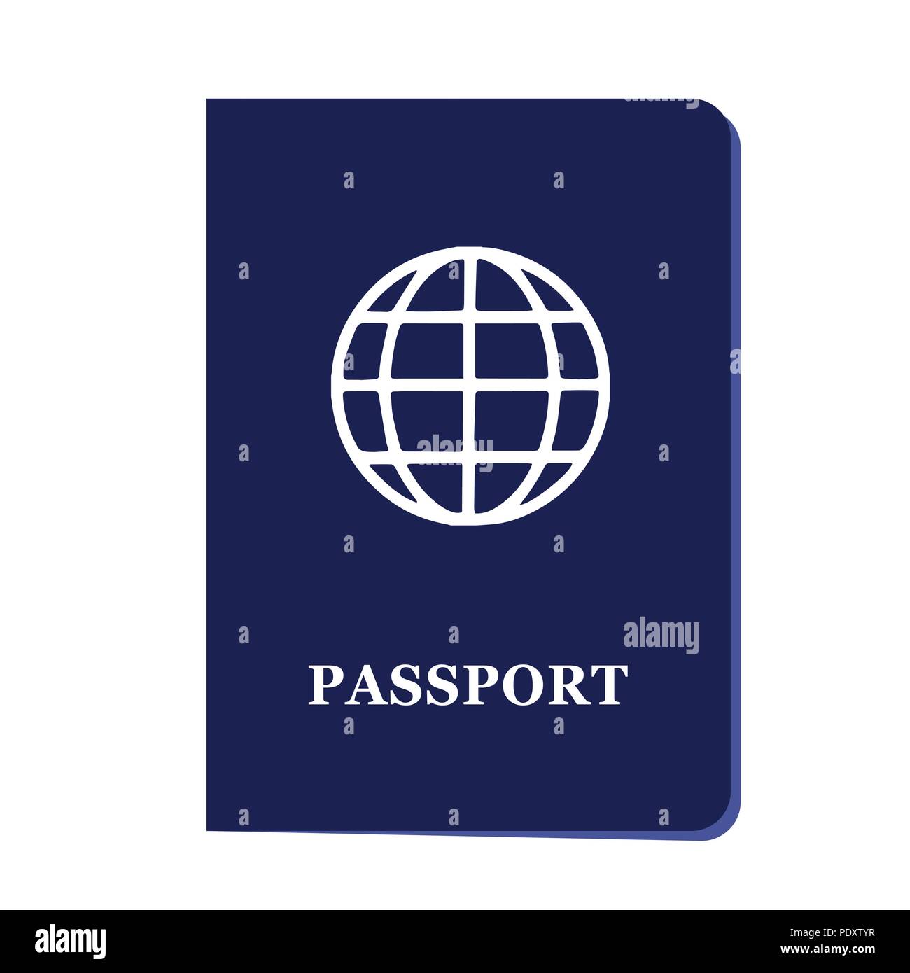 blue passport document simple vector illustration EPS10 Stock Vector ...