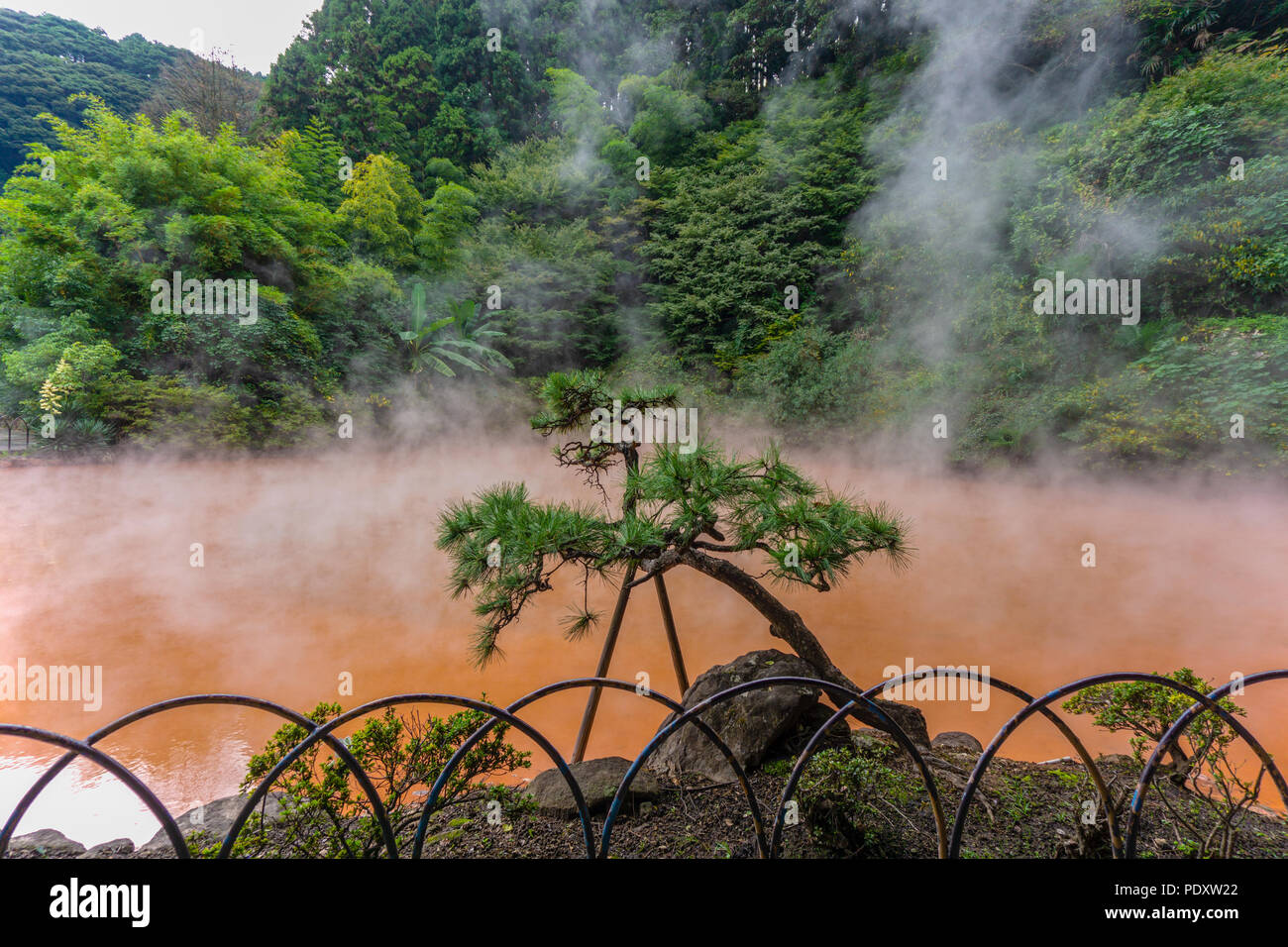 The Chinoike Jigoku (Blood Pond Hell) is one of eight Beppu hot spring ...