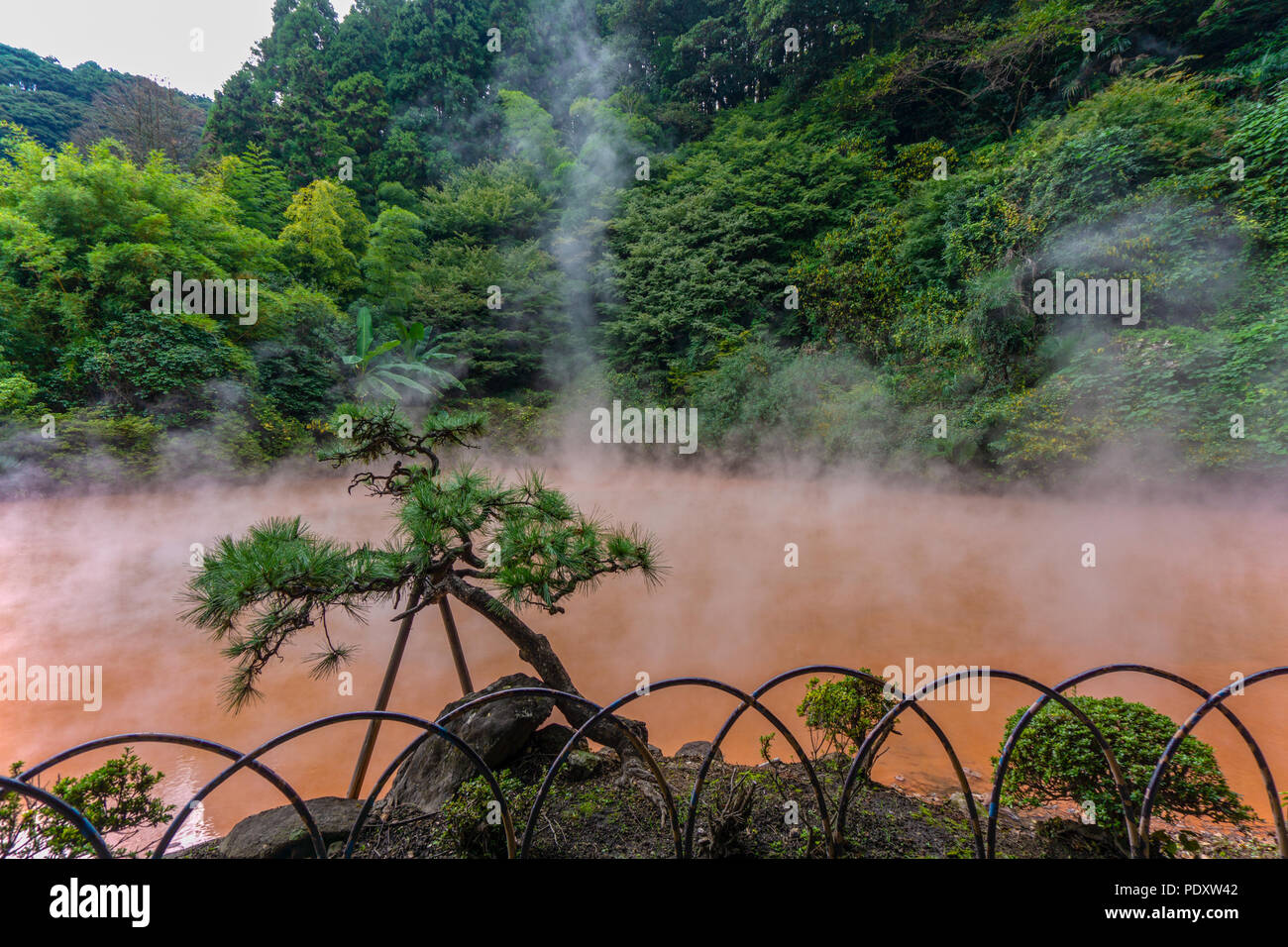 The Chinoike Jigoku (Blood Pond Hell) is one of eight Beppu hot spring ...