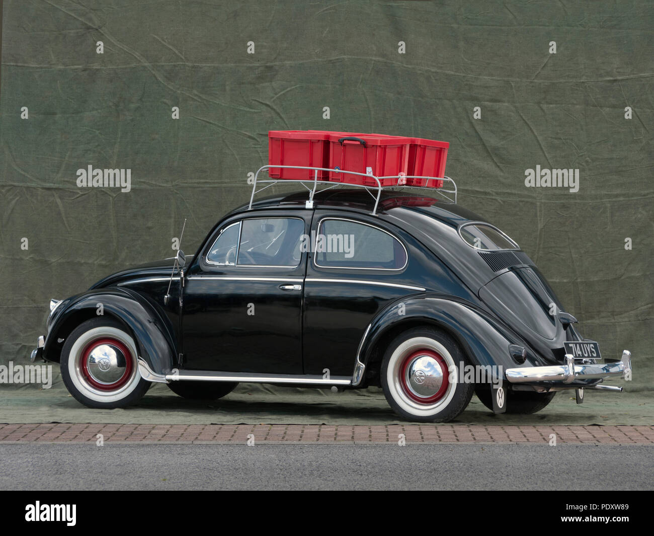 1954 VW Beetle oval window Stock Photo - Alamy