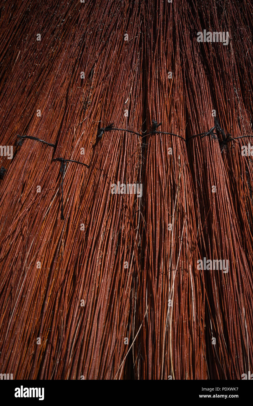 Wicker rods drying in the sun in Cuenca ,Spain Stock Photo - Alamy