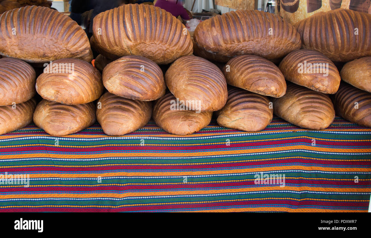 Traditional Turkish style made bread loaf Stock Photo - Alamy