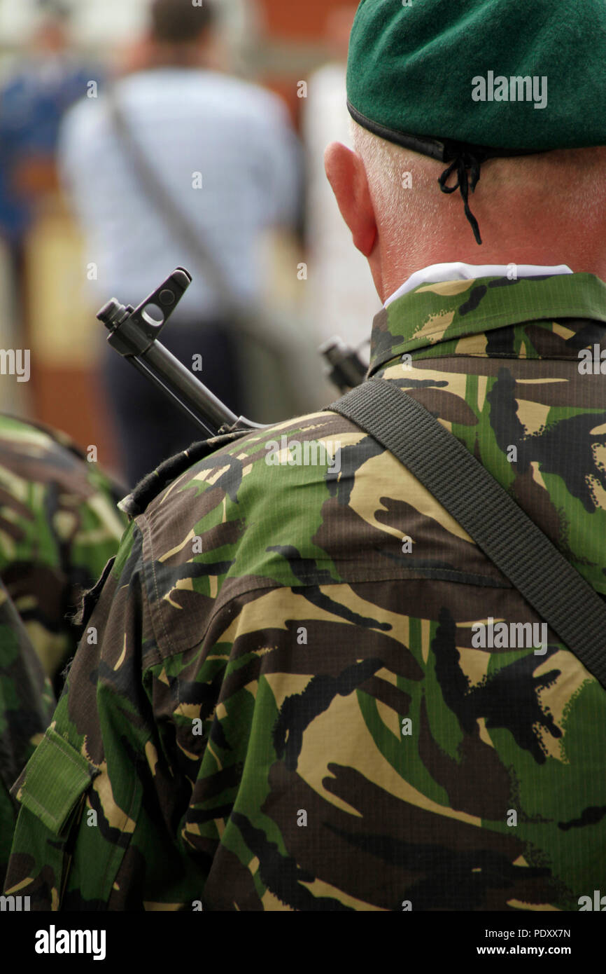 Soldiers standing in formation during a military parade Stock Photo - Alamy