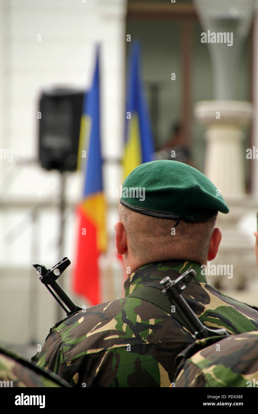 Soldiers standing in formation during a military parade Stock Photo - Alamy