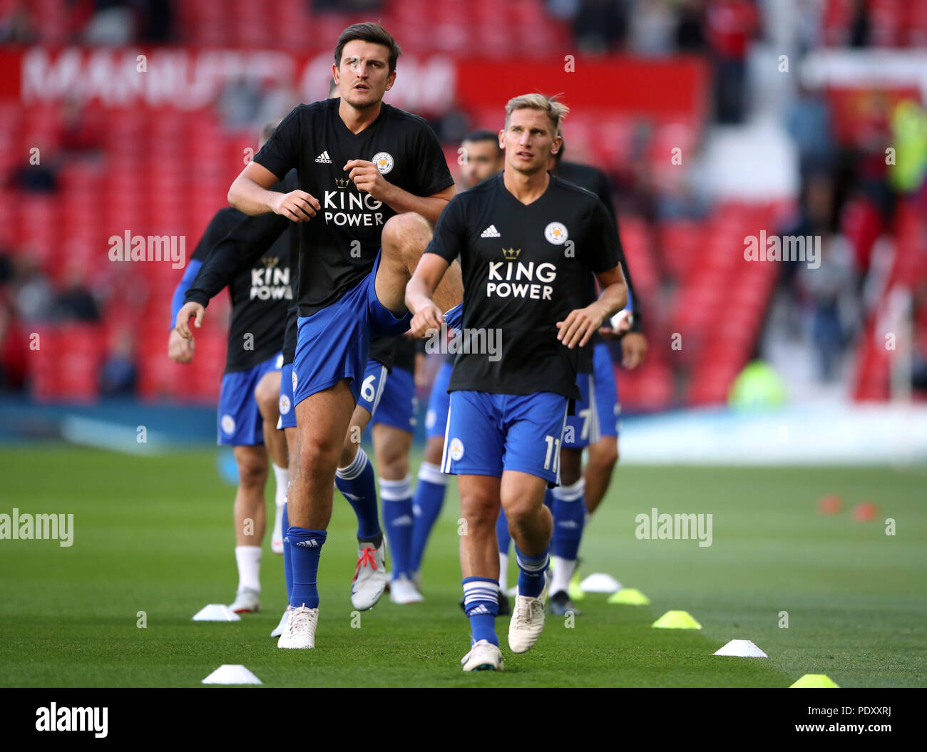 Leicester City's Harry Maguire (left) and Marc Albrighton before the ...