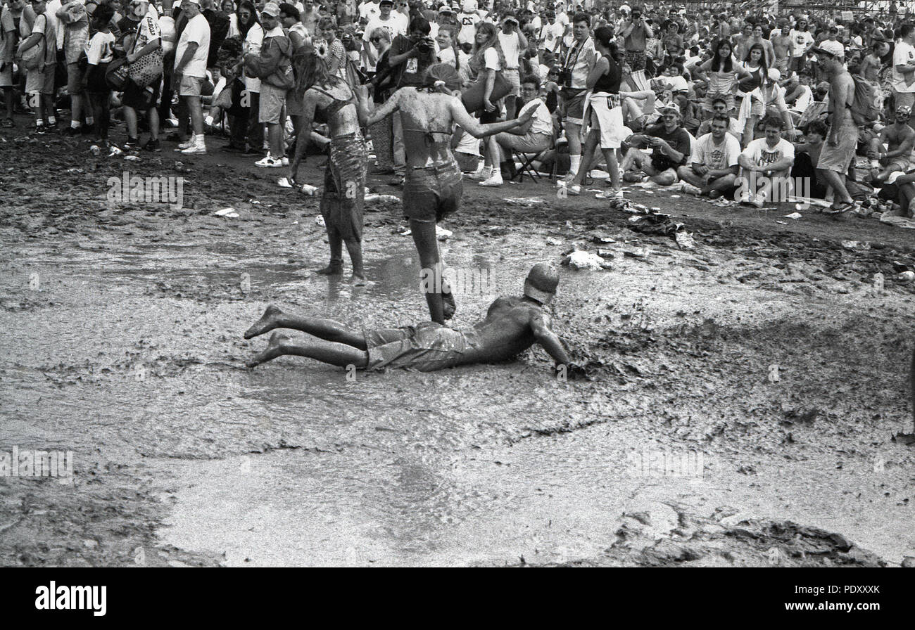Three People in Mud during Woodstock Music Festival, Saugerties, New ...