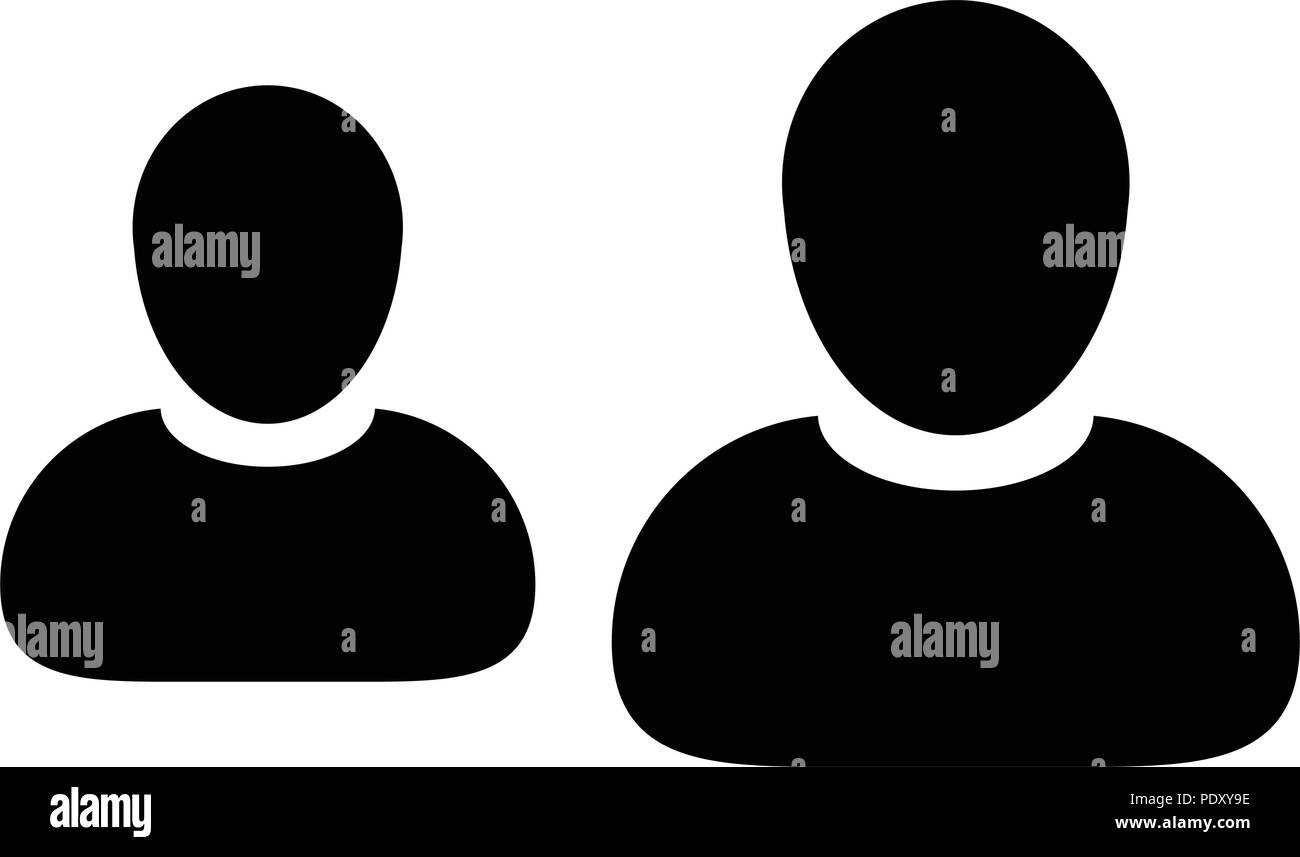 Client icon vector male group of persons symbol avatar for business in ...