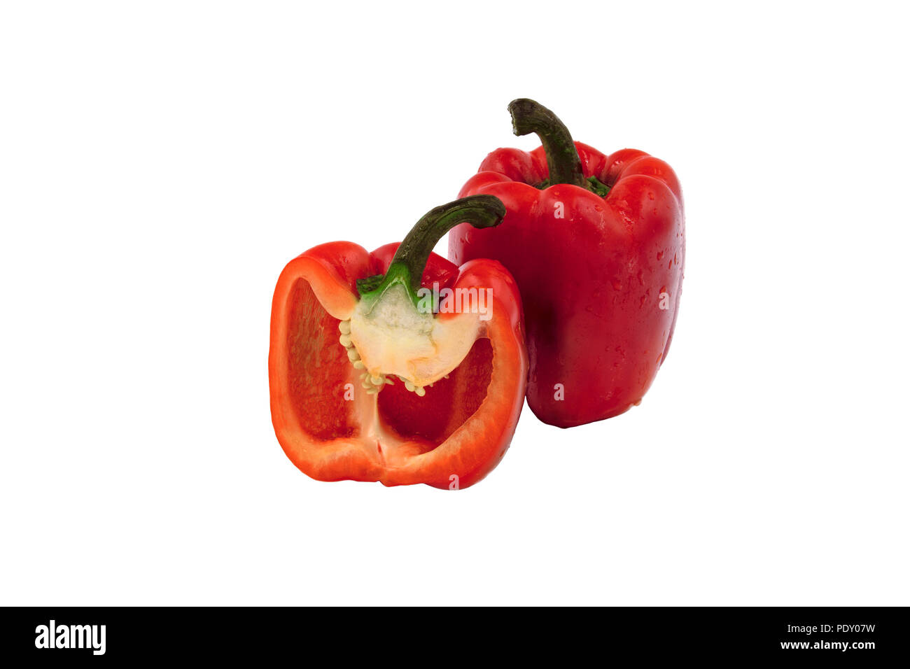 Bell pepper cut in half Cut Out Stock Images & Pictures - Alamy