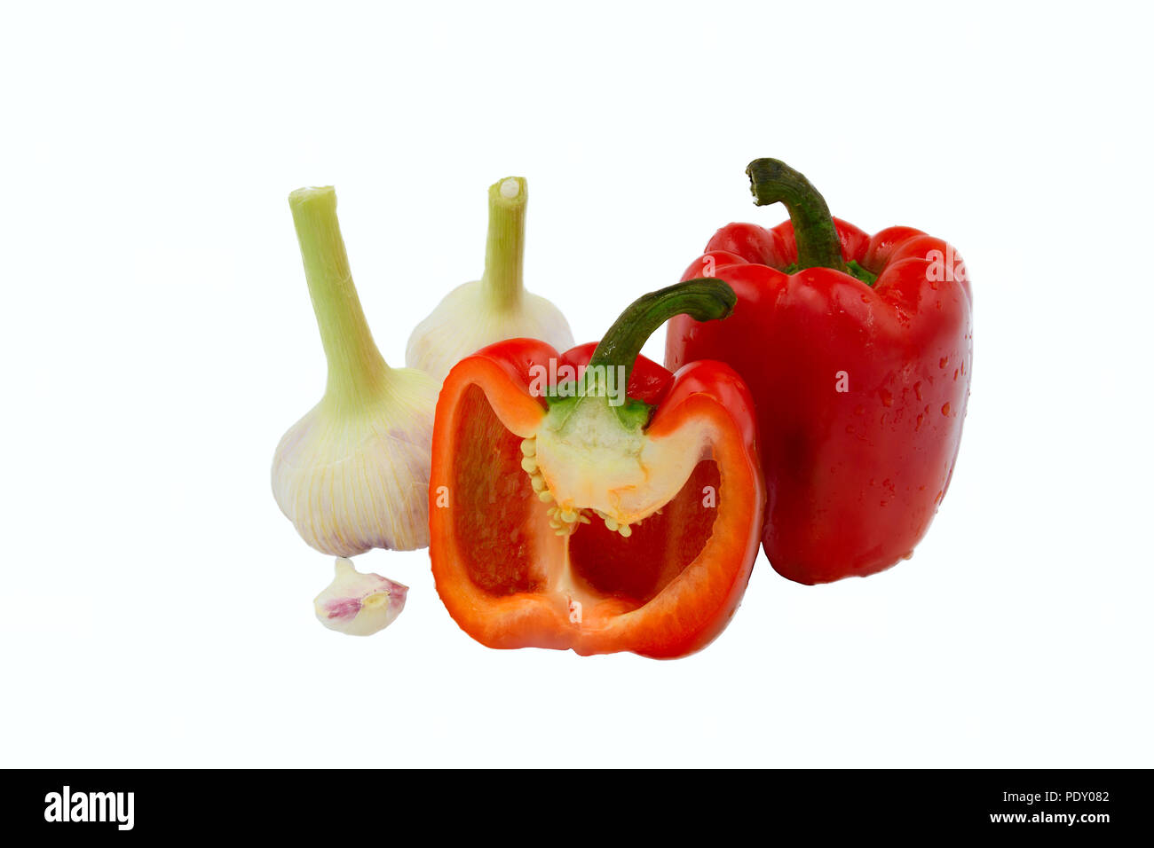 Bell pepper cut in half Cut Out Stock Images & Pictures - Alamy