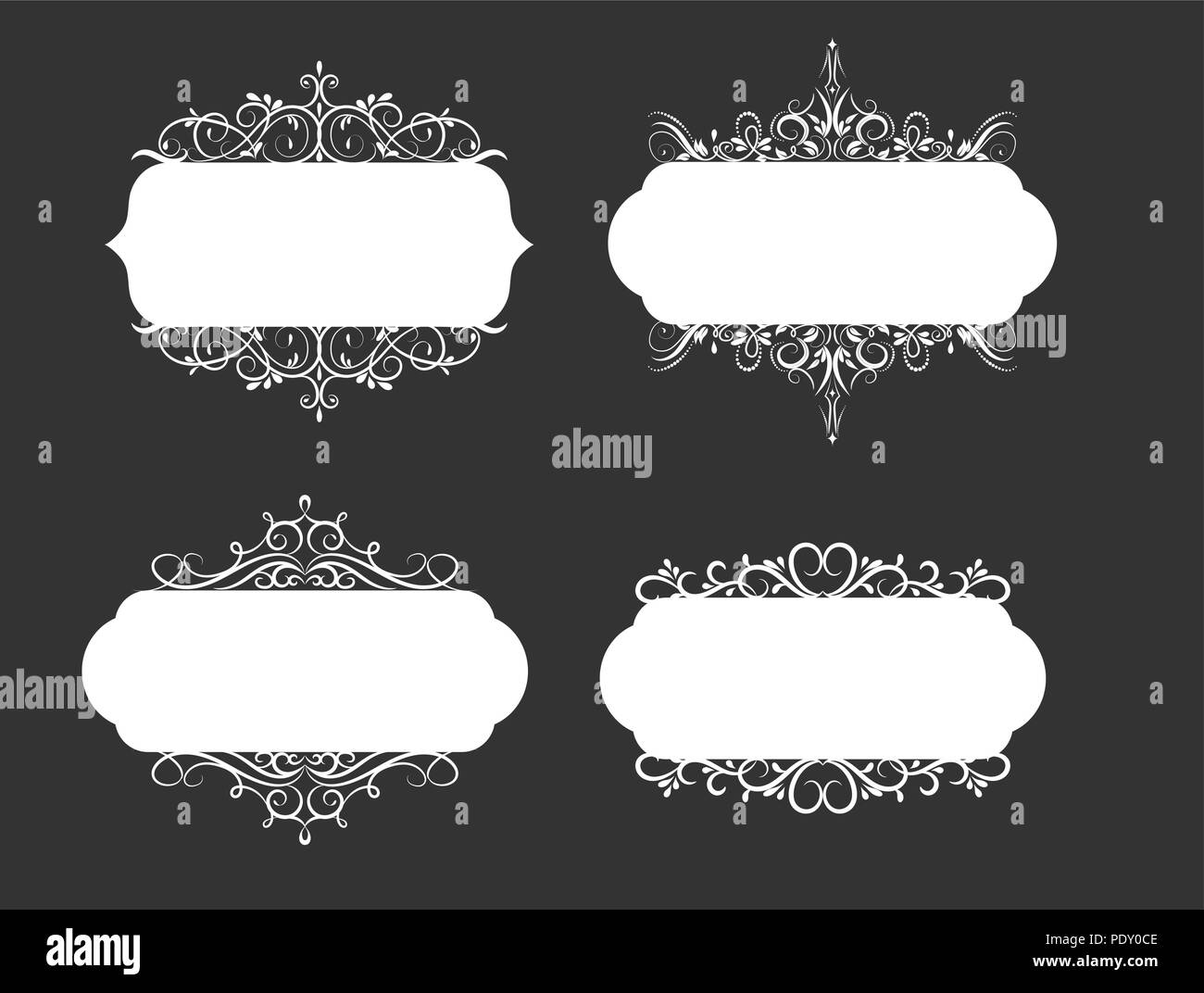Vector illustration of old style label collection Stock Vector Image ...