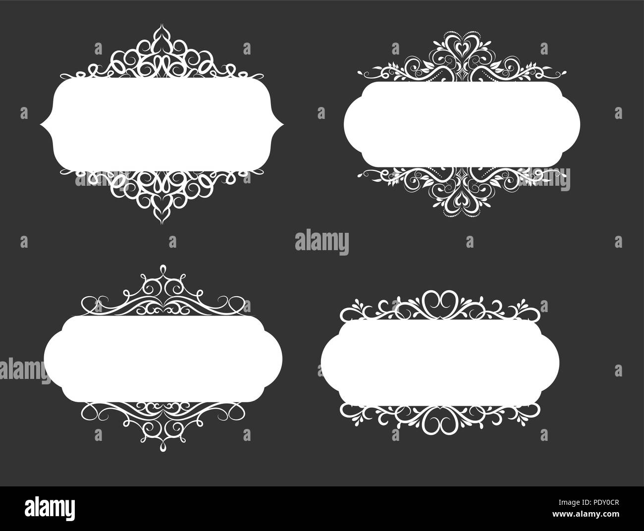 Vector illustration of old style label collection Stock Vector Image ...