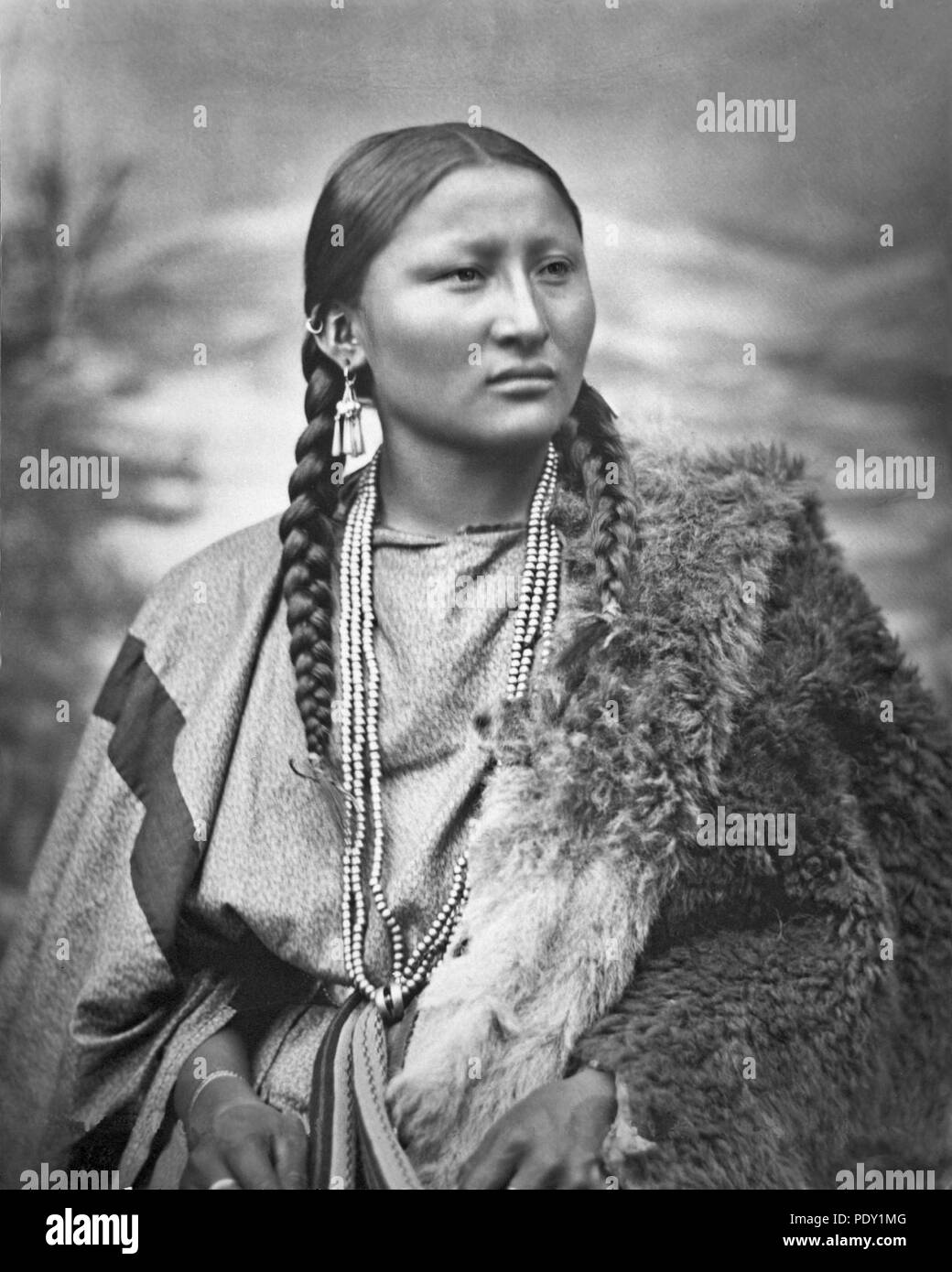 Arapaho woman Pretty Nose, 1879, restored Stock Photo - Alamy