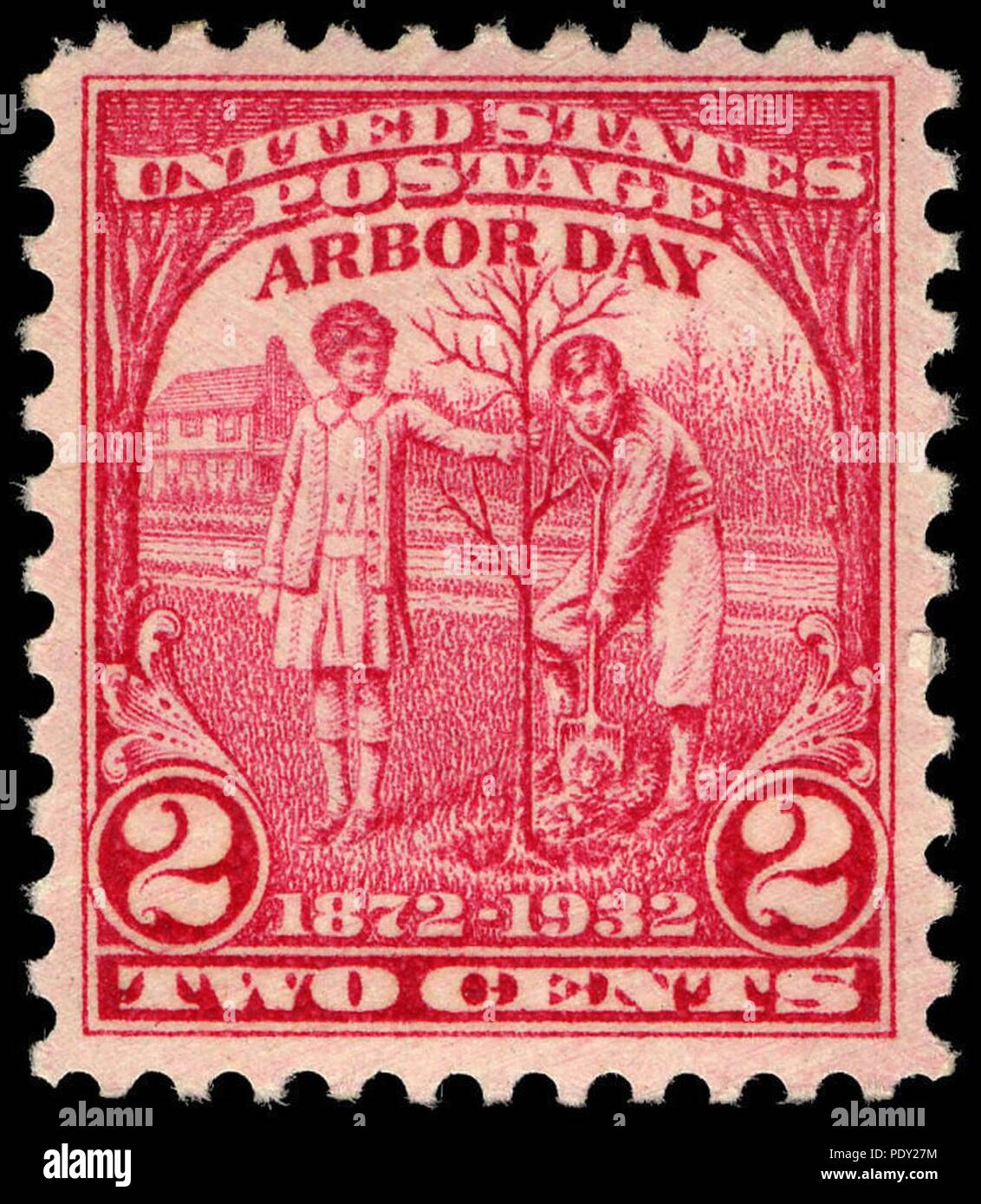 Arbor Day 2c 1932 issue U.S. stamp Stock Photo - Alamy