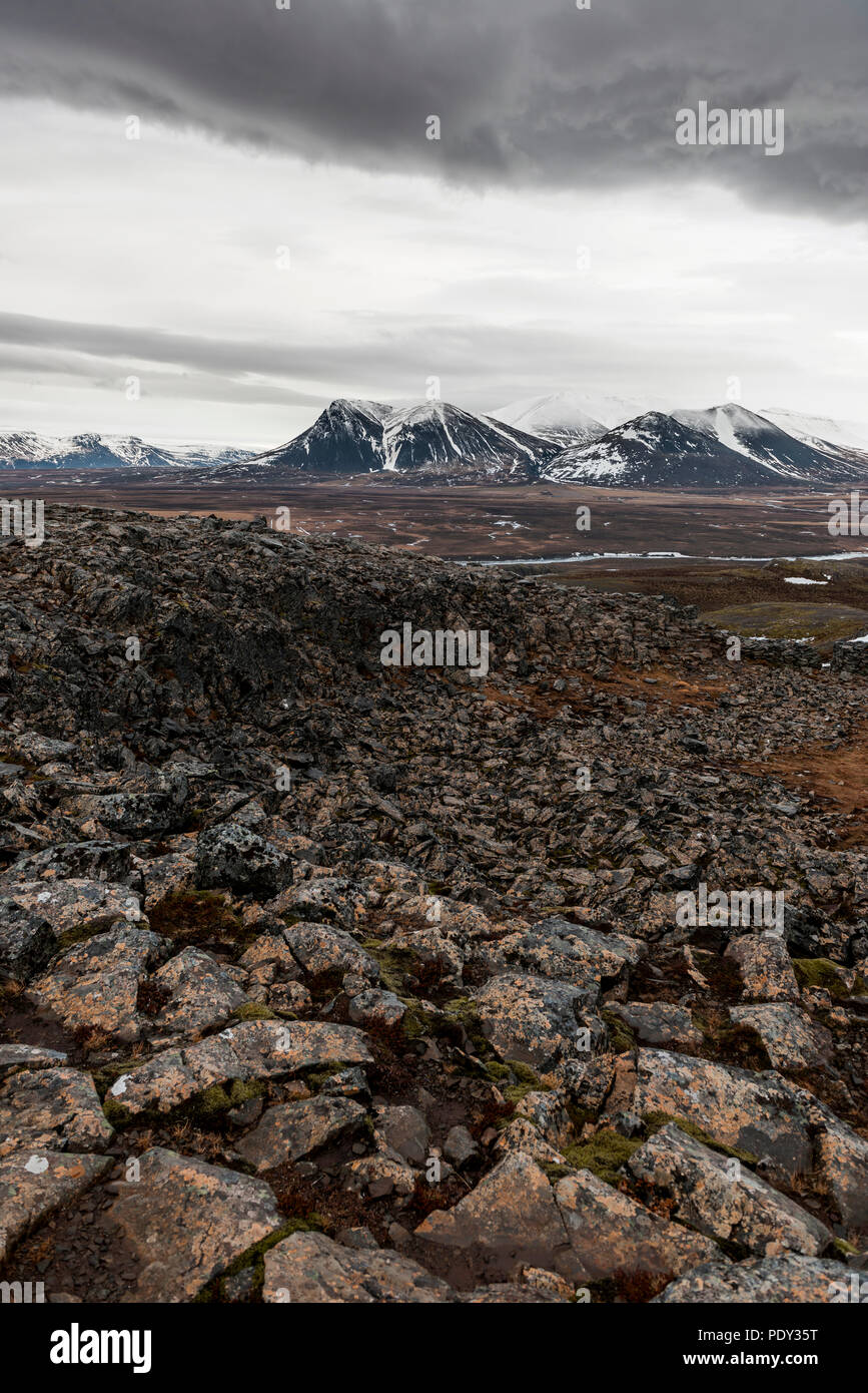 Old ruin, basalt fortress Borgarvirki, Iceland Stock Photo - Alamy