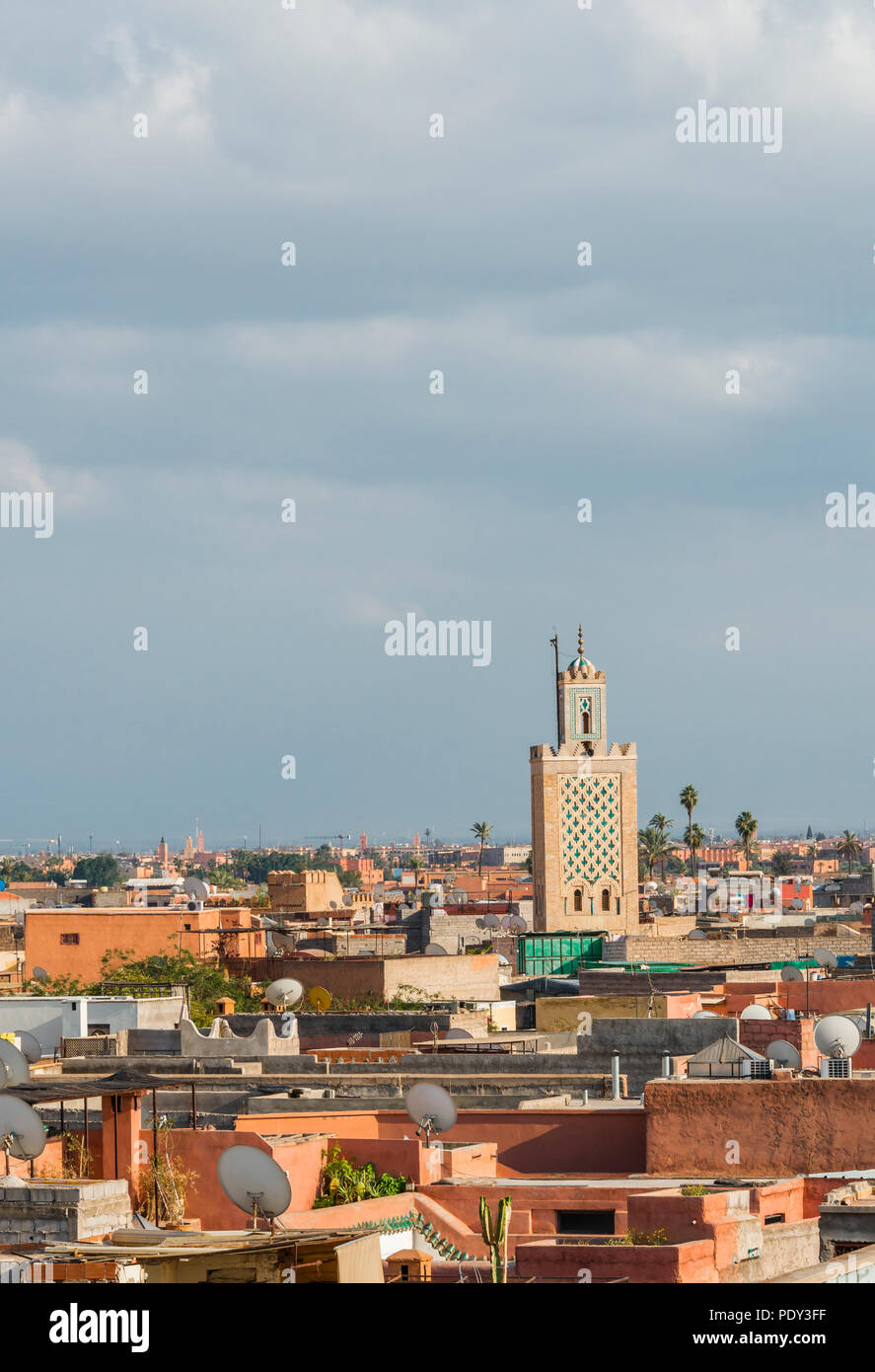 Marrakesh mosque city view hi-res stock photography and images - Alamy