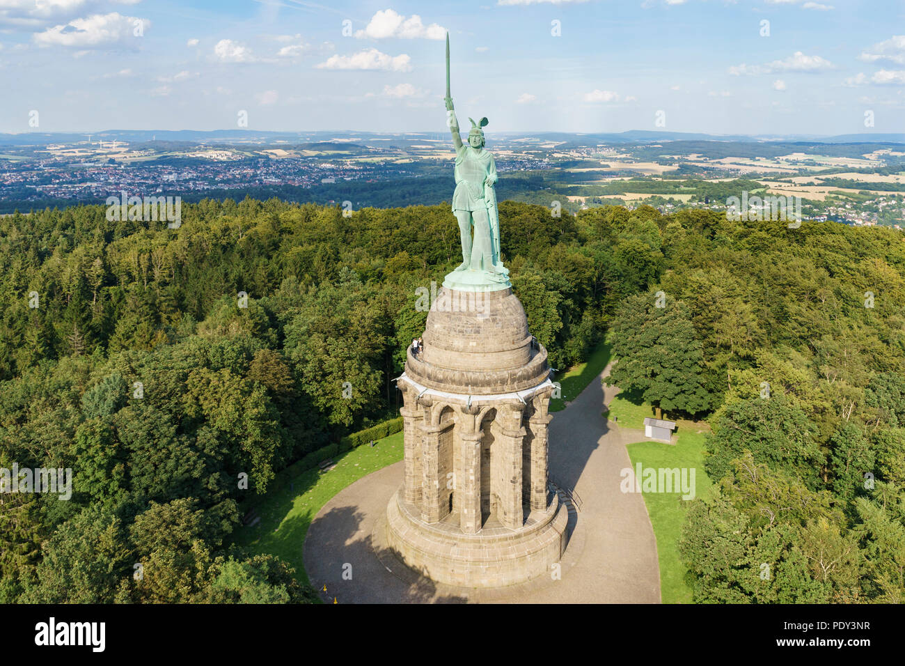 Hermann Monument, Detmold, Teutoburg Forest, North Rhine-Westphalia ...