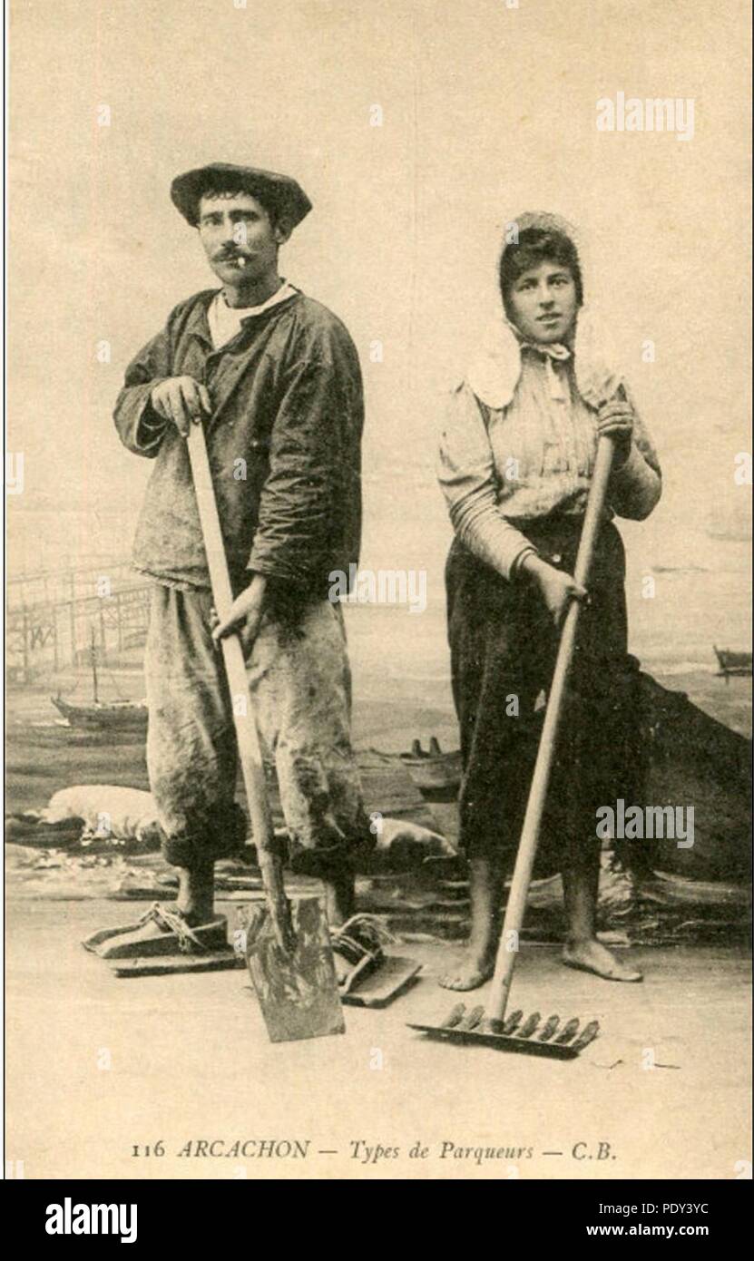 Arcachon - parqueur et parqueuse 3 Stock Photo - Alamy