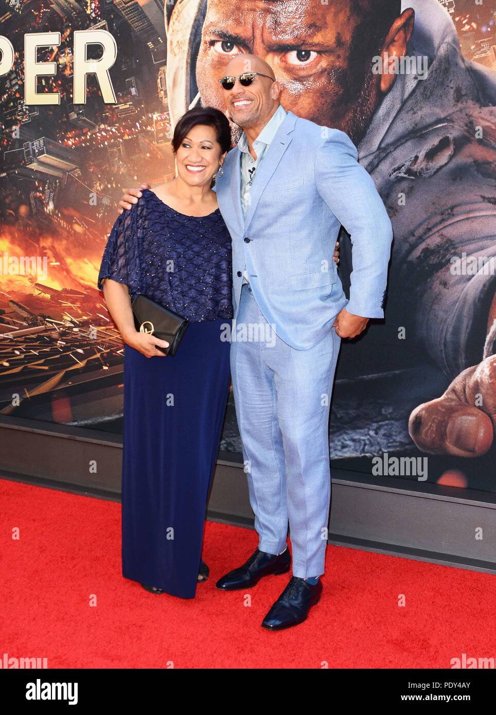 'Skyscraper' Premiere in New York City Featuring: Ata Johnson, Dwayne ...