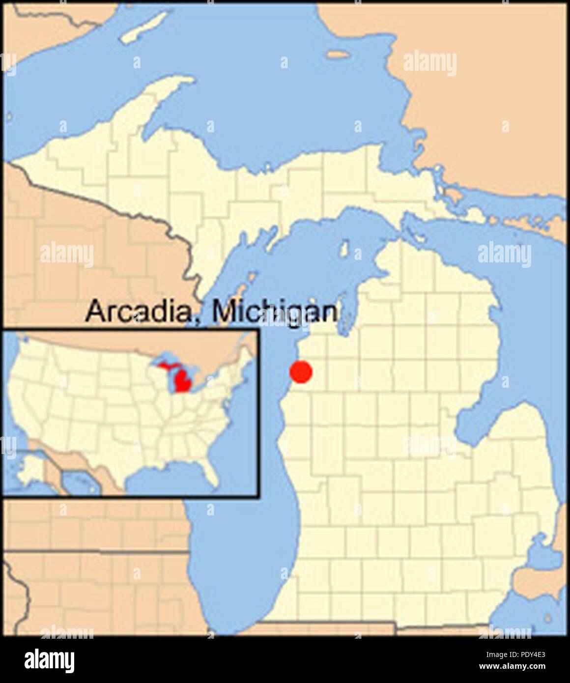 Arcadia map hi-res stock photography and images - Alamy