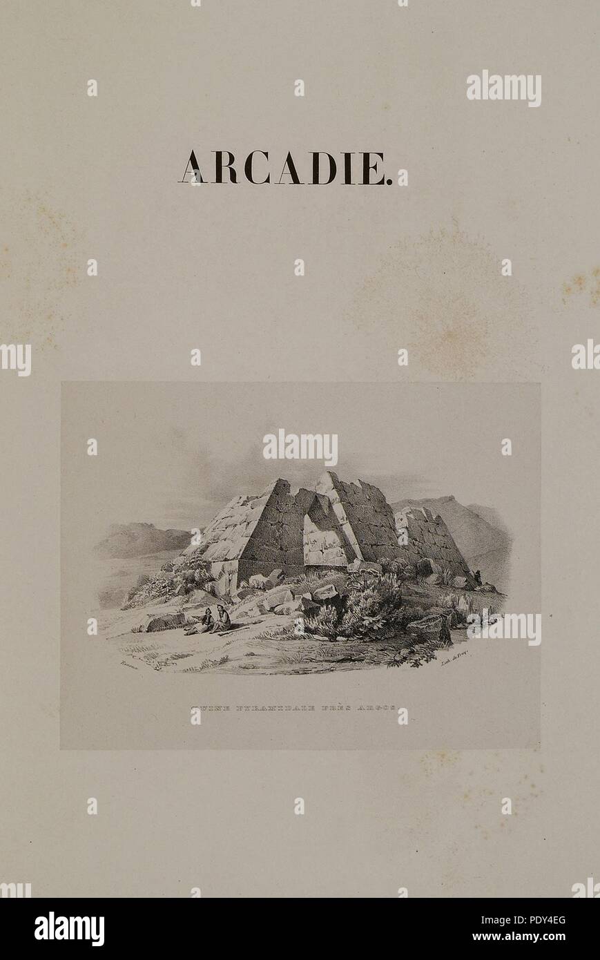 Arcadie Ruine pyramidale près Argos - Stackelberg Otto Magnus Von ...