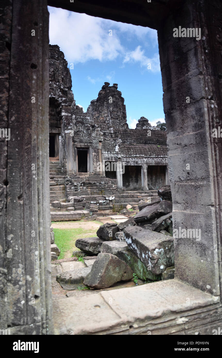 Ancient Bayon Temple At Angkor Wat, Siem Reap, Cambodia Stock Photo - Alamy