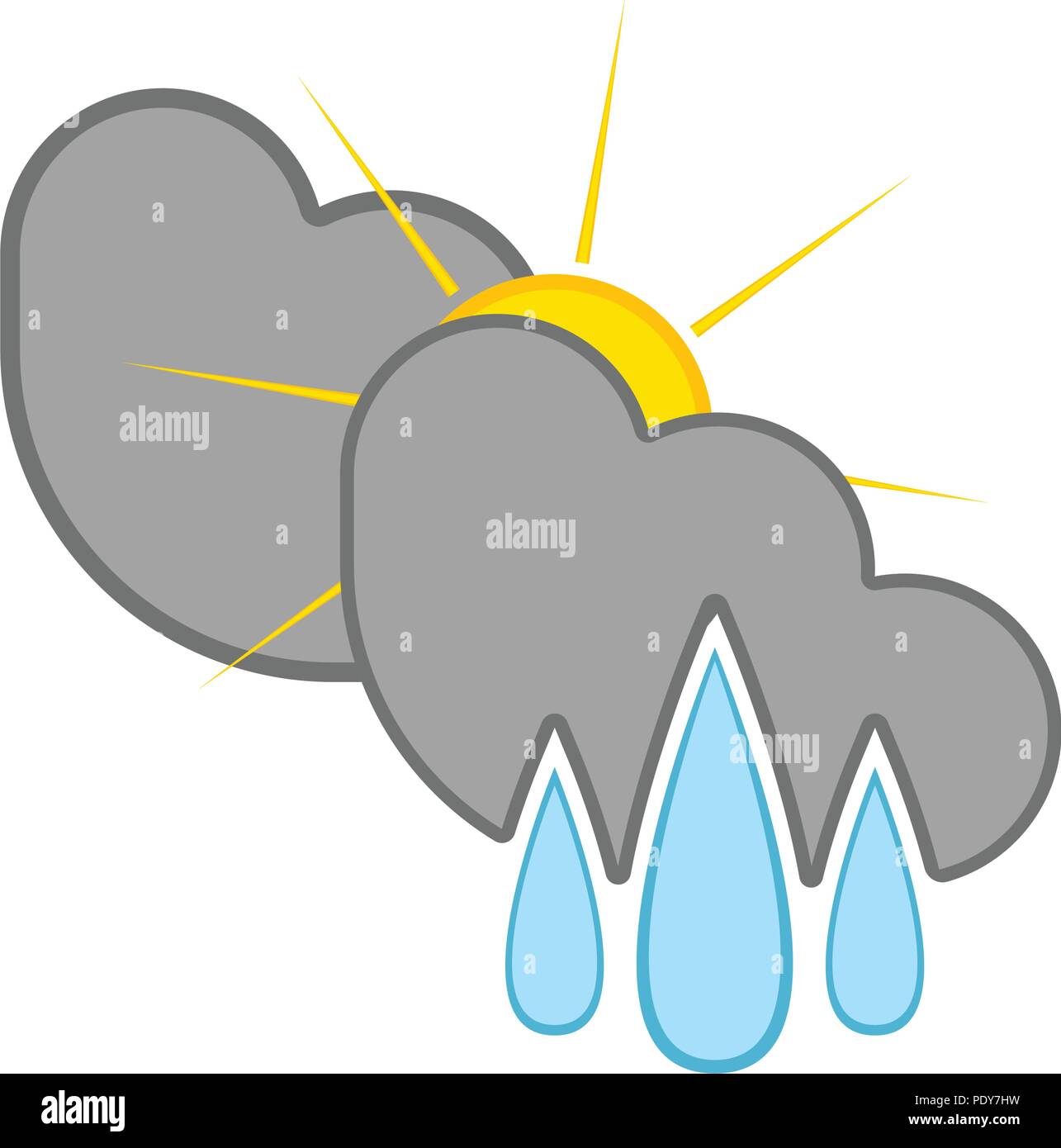 Isolated rainy weather icon Stock Vector Image & Art - Alamy