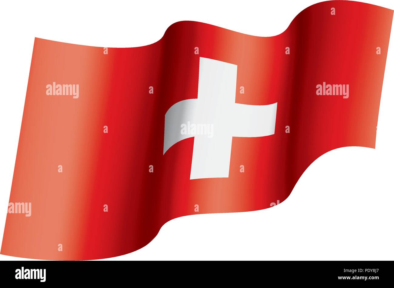 Switzerland flag, vector illustration on a white background Stock ...
