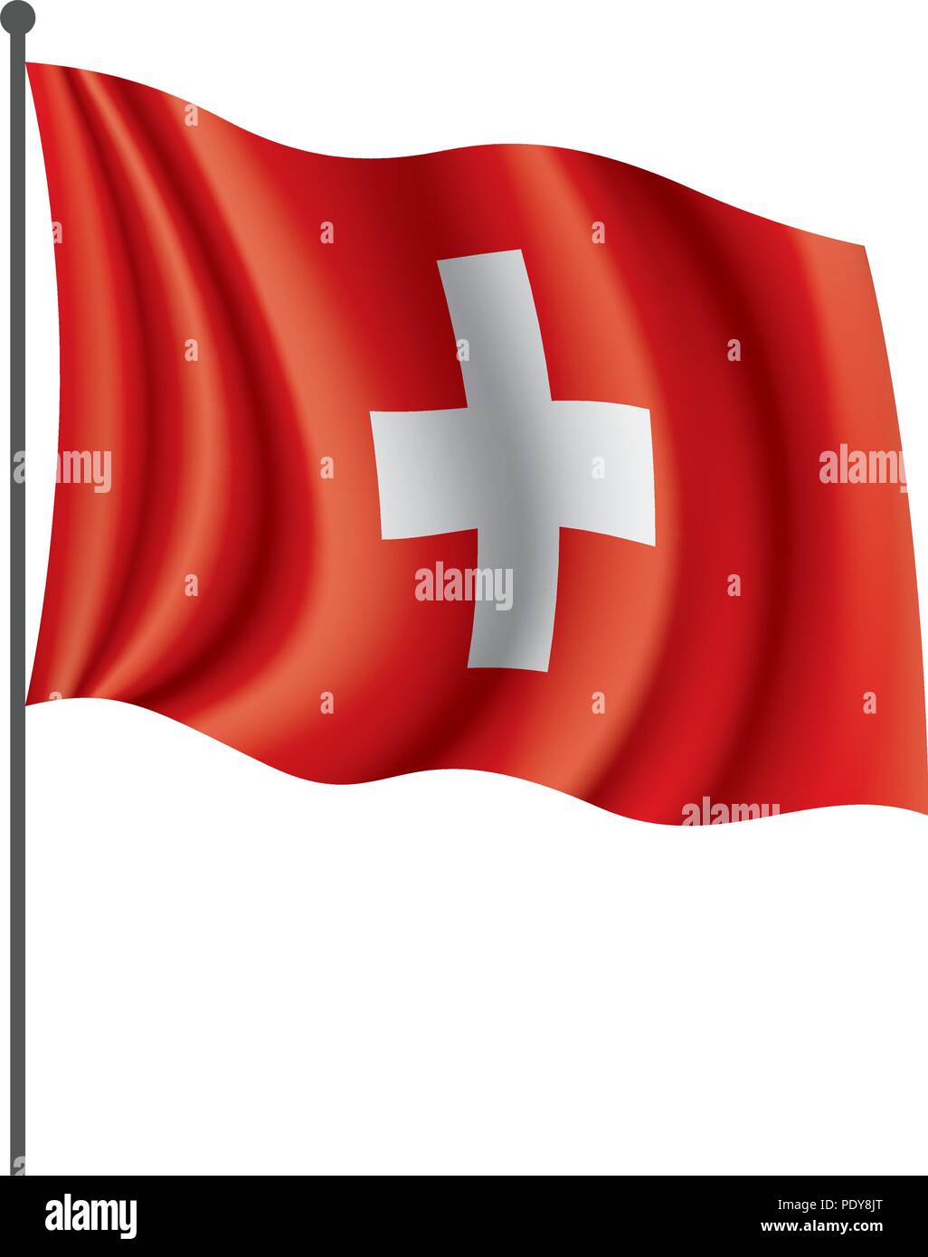 Switzerland flag, vector illustration on a white background Stock ...